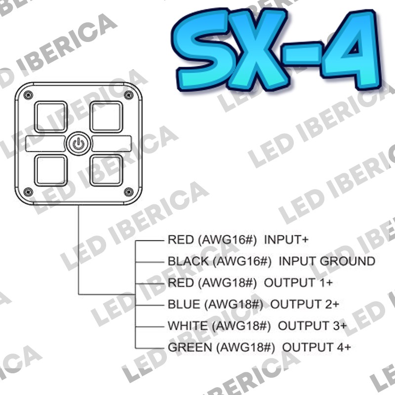 MANDO DE CONTROL BOTONERA PROGRAMABLE SX-4 CE R10 IP44